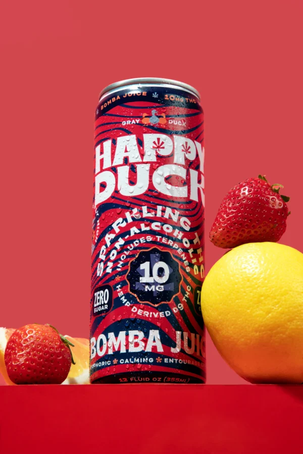 Happy Duck- Sparkling Seltzer- 10Mg THC (Bomba Juice) – Hi-Life Smoke Shop