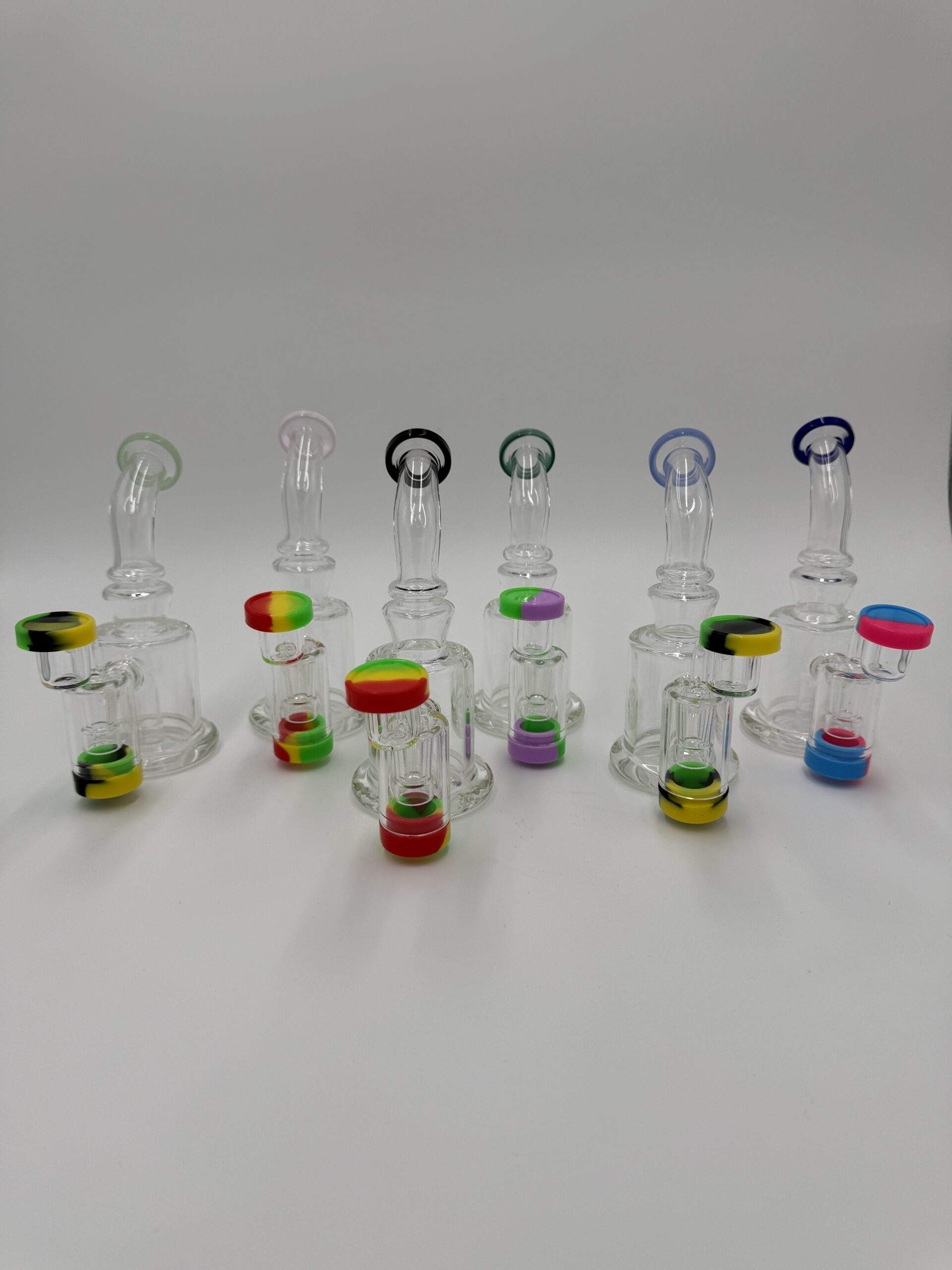 WaterPipe 7″ 5mm Thick Dab Rig With Wax catcher Colored Mouthpiece – Hi ...